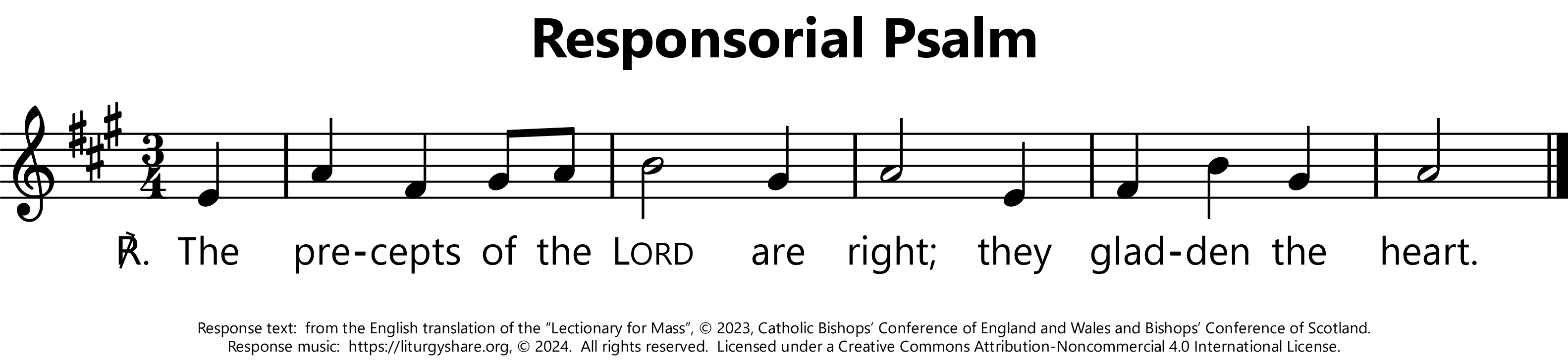 26th Sunday in Ordinary Time: Responsorial Psalm, Year B